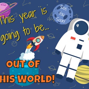 Space Theme Back to School Postcard, Outer Space Postcard, Welcome Back ...