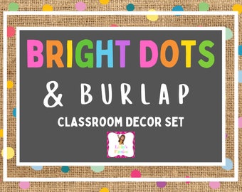 Black Dots and Rainbows Classroom Decor Set / Modern & Trendy | Etsy Canada