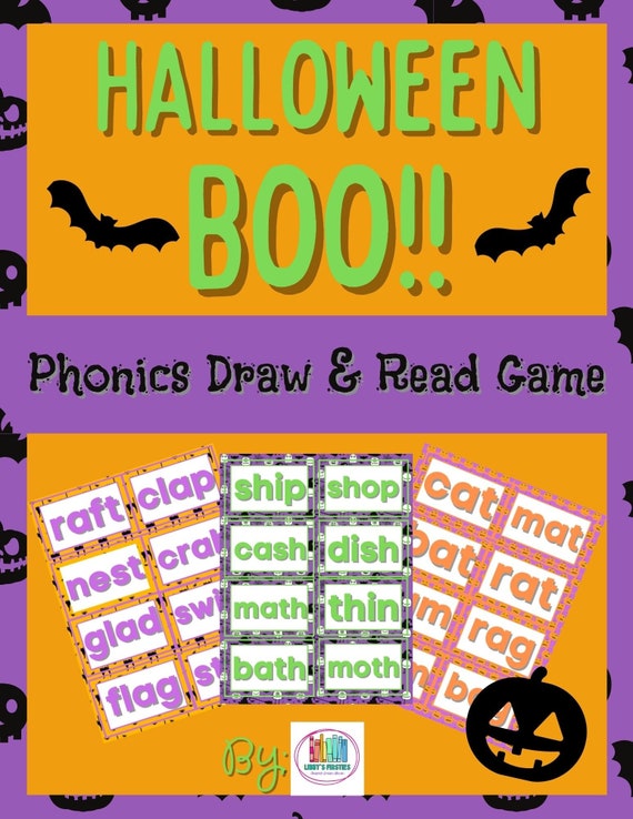 Boo Phonics Game: CVC Consonant Blends and Digraphs | Etsy