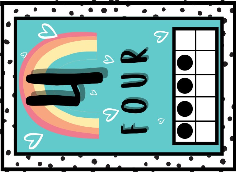 Black Dots and Pastel Rainbows Boho Classroom Decor Theme Set - Etsy