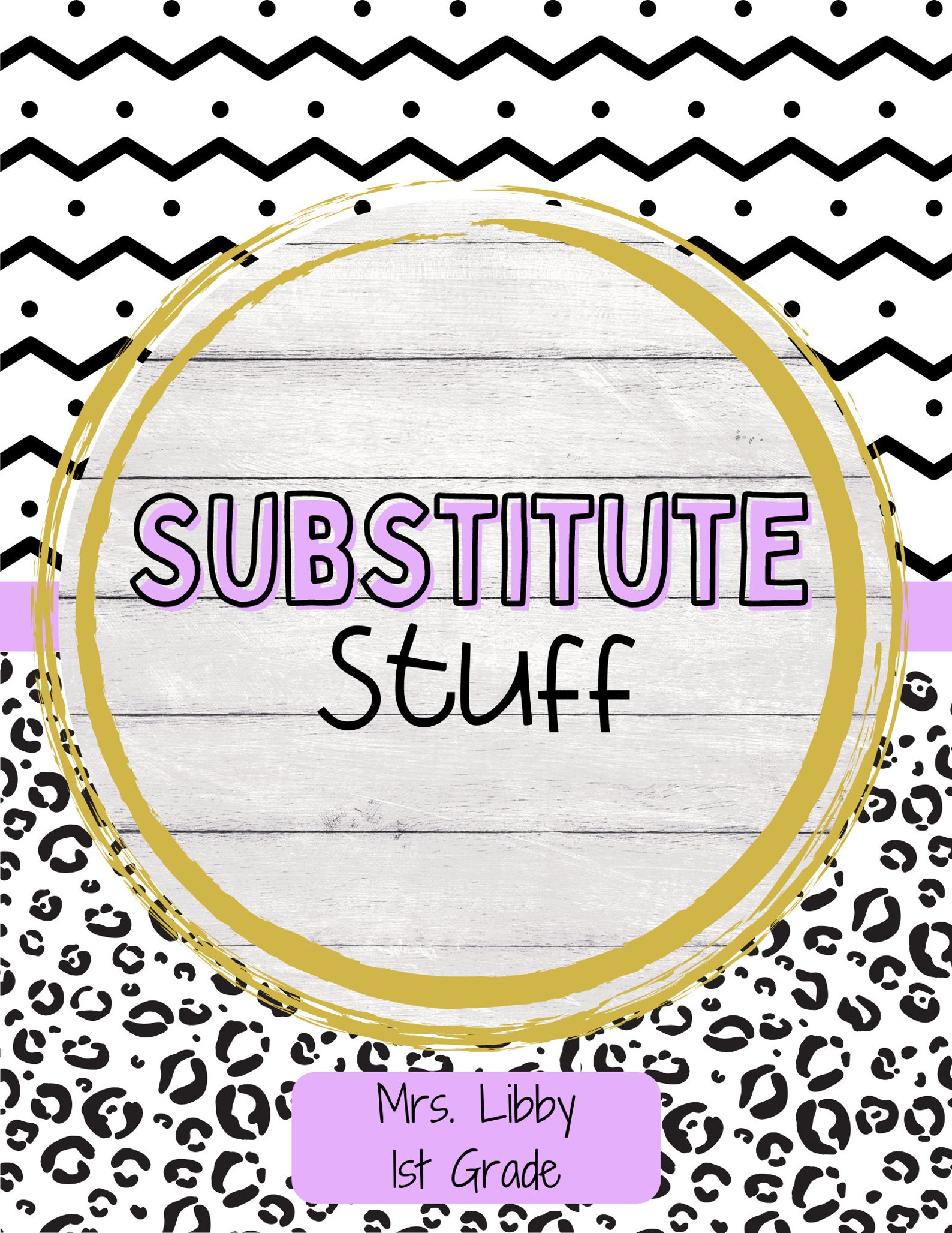 Editable Animal Print Binder Covers - Etsy