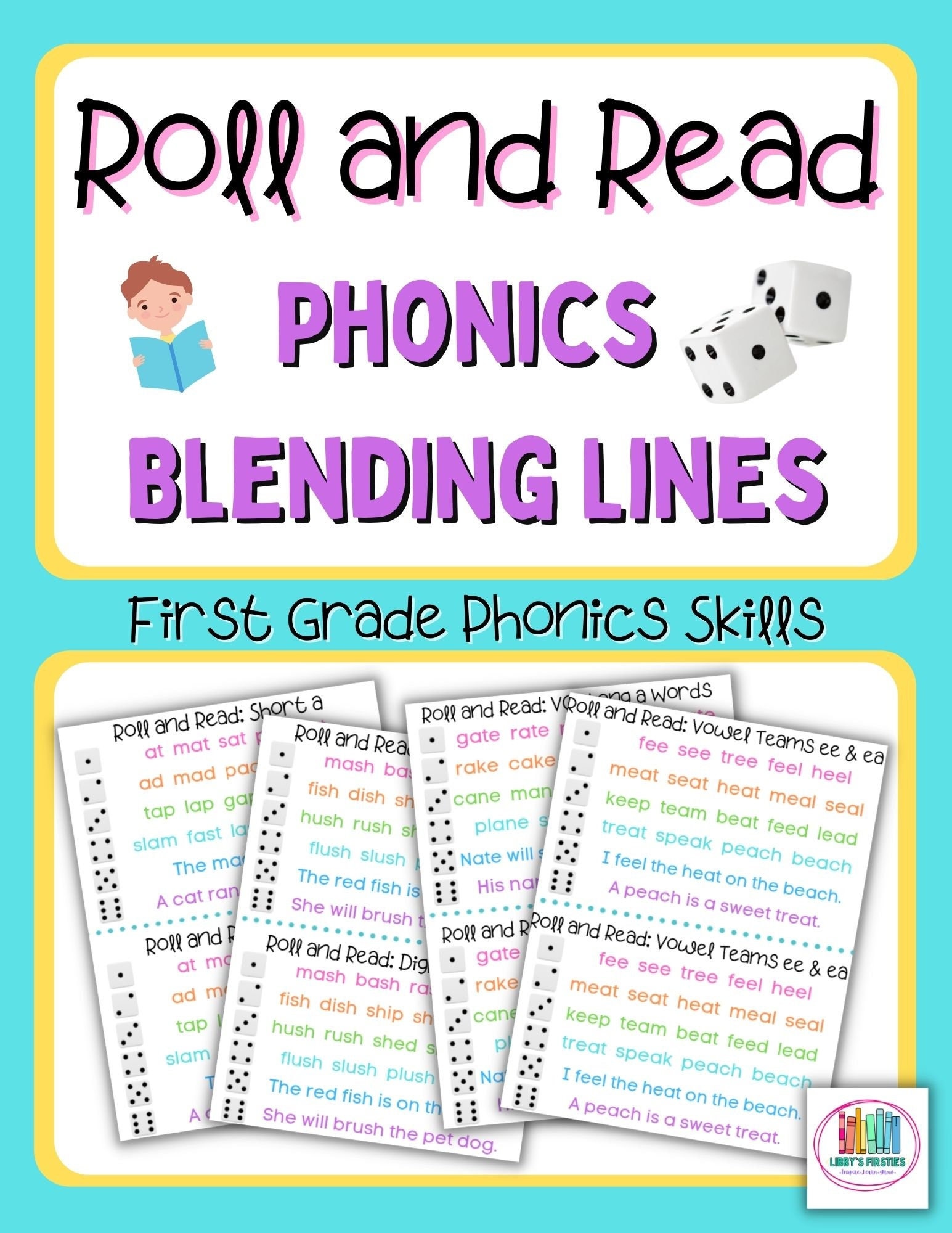 Roll and Read Phonics Blending Lines, A Yearlong Fluency Building ...