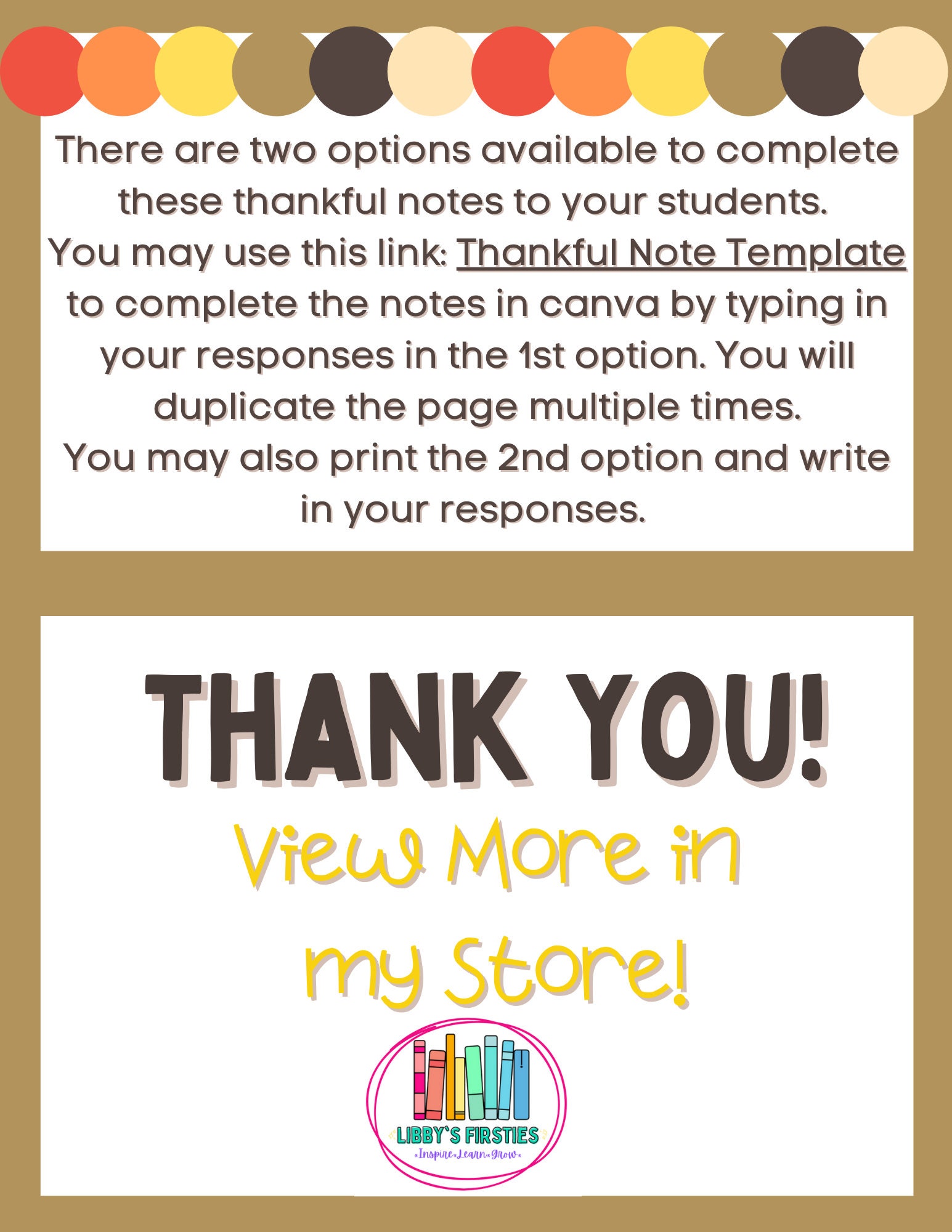 Thanksgiving Thankful Notes for Students From Teacher, Student Gift ...