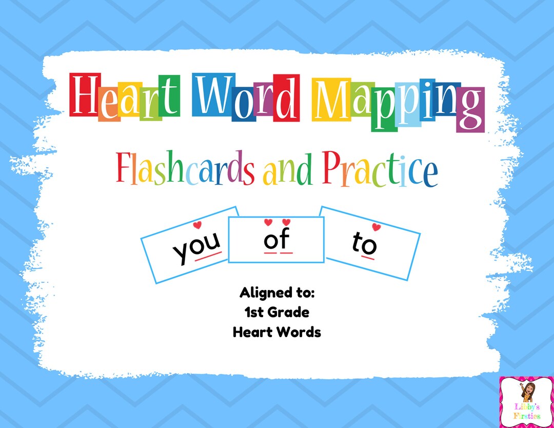 Sight Word Flashcards and Orthographic Mapping Practice, Heart Word ...