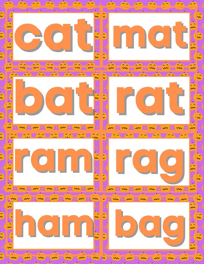 Boo! Phonics Game: CVC, Consonant Blends, and Digraphs Decoding Game - Etsy