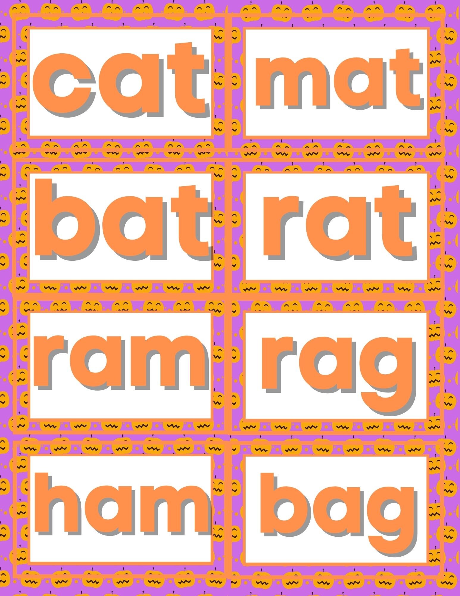 Boo! Phonics Game: CVC, Consonant Blends, and Digraphs Decoding Game - Etsy