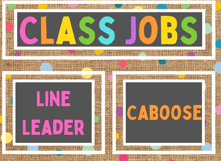 Bright Dots and Burlap Theme Classroom Decor Set - Etsy