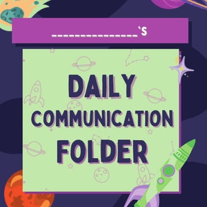 Space Themed Communication Binder or Folder Covers, Outer Space Binder ...