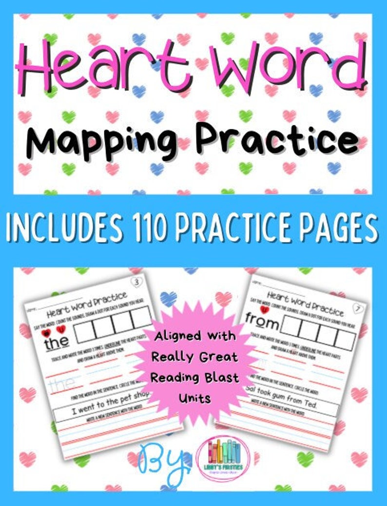 Heart Word Mapping Practice : Orthographic Mapping for 110 Sight Words ...