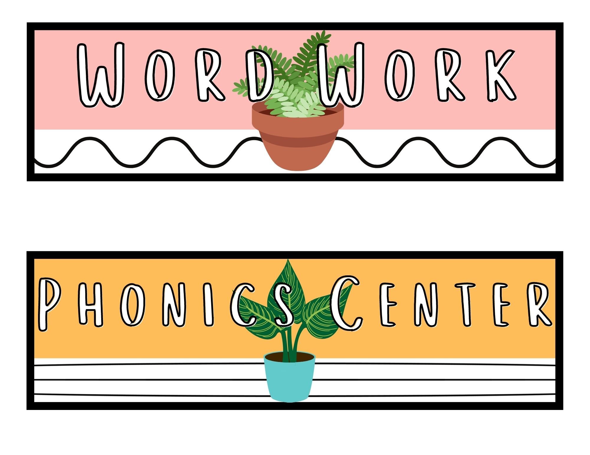 Boho Plants and Pastels Classroom Decoration Theme Set, Modern and ...