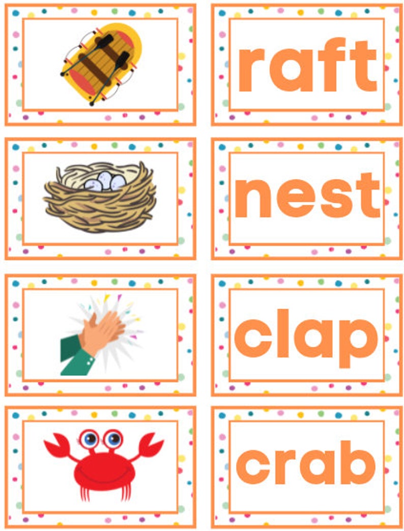 Phonics Word Matching Activities, Phonics Center, Learning Stations ...