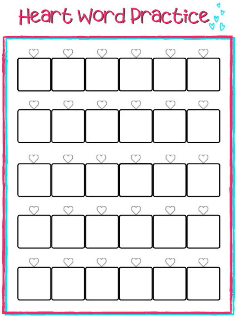 Heart Word Practice and Word Card Bundle: Science of Reading Aligned ...