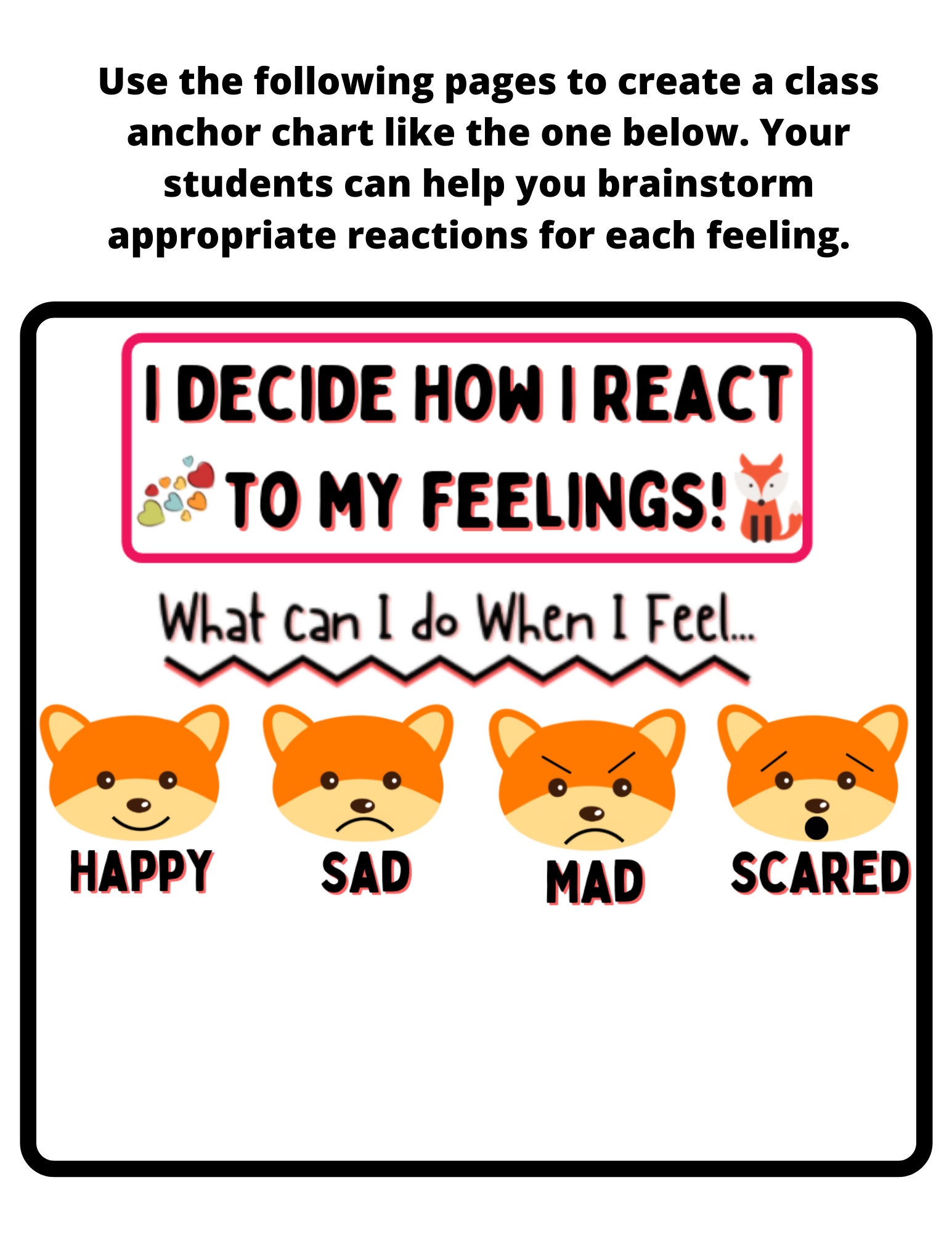 Little Red Fox Has Feelings Book Companion, Social Emotional Activity ...