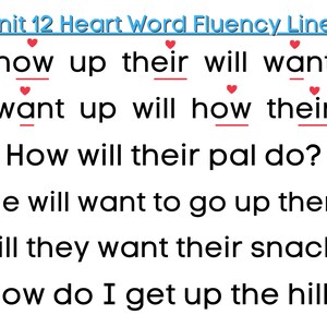Heart Word Fluency Lines and Flash Cards: 110 Orthographically Mapped ...