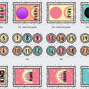 Black Dots and Pastel Rainbows Boho Classroom Decor Theme Set - Etsy