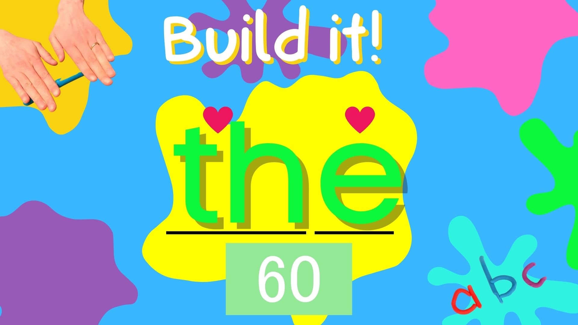 Playdough Heart Words Slides - 110 Word Building Slides With Visual ...