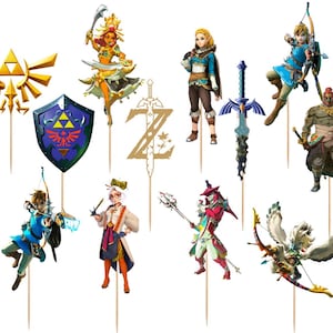 Set of 12 Legend of Zelda Cupcake Toppers - Etsy