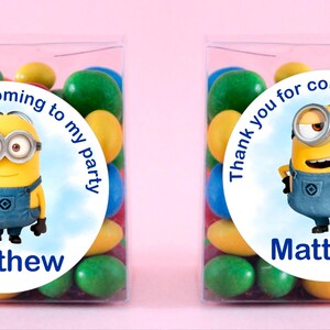 Personalized Minions Stickers With Name (BOTH DESIGNS INCLUDED) 2-inch ...