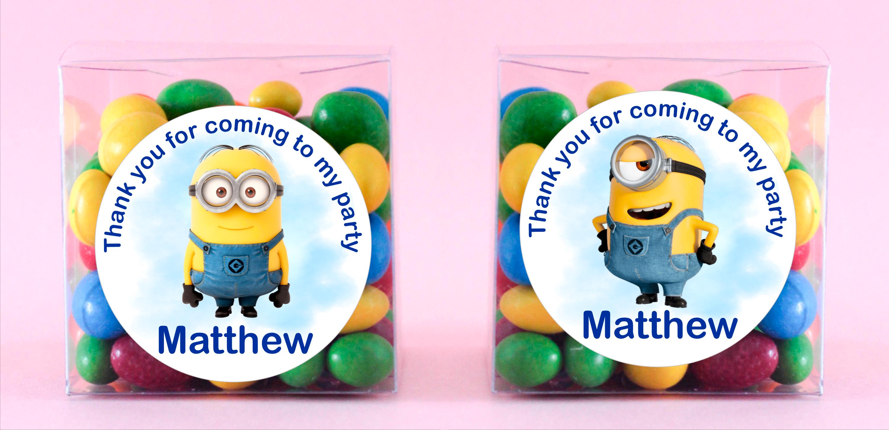 Personalized Minions Stickers With Name (BOTH DESIGNS INCLUDED) 2-inch ...