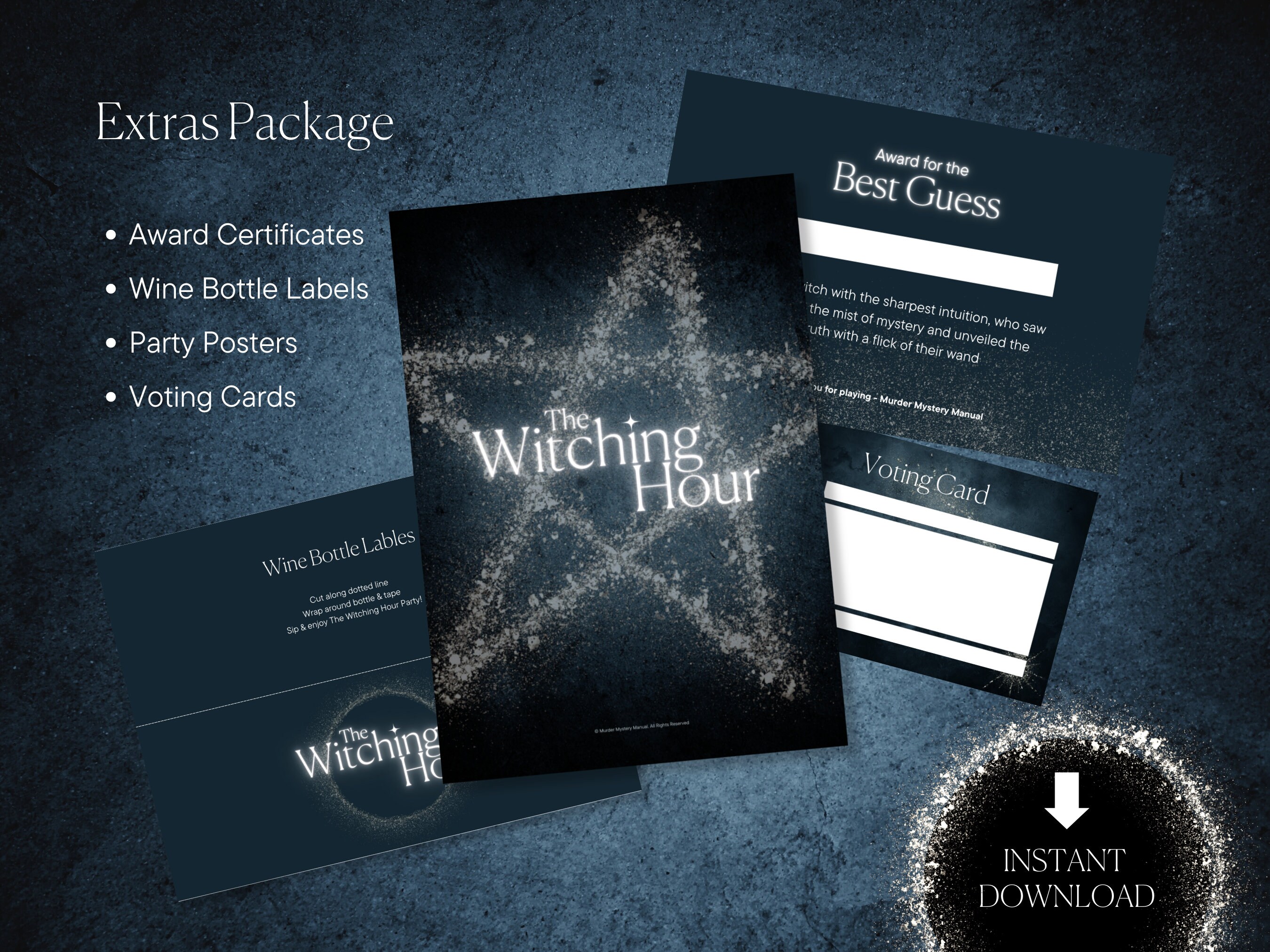 DIY Printable Murder Mystery Game: the Witching Hour, 7-10 Players ...