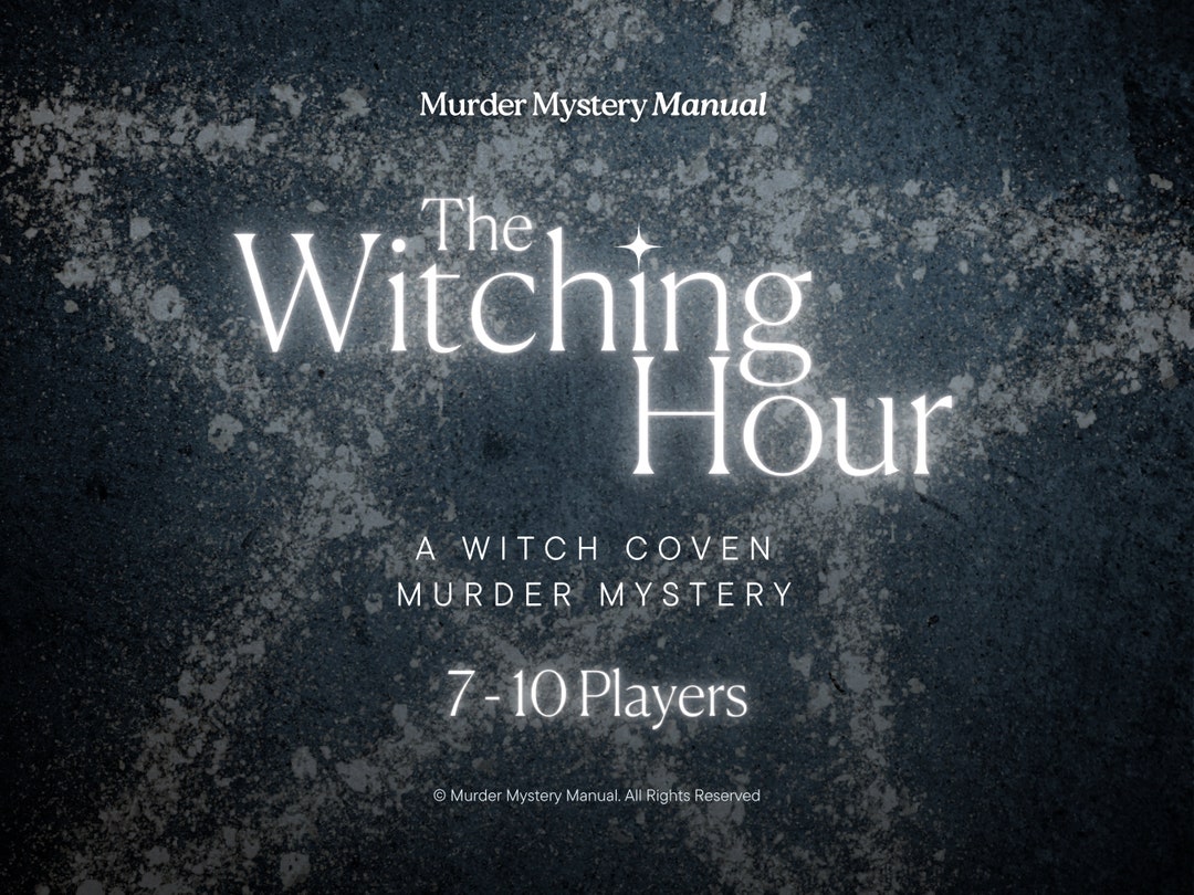 DIY Printable Murder Mystery Game: the Witching Hour, 7-10 Players ...