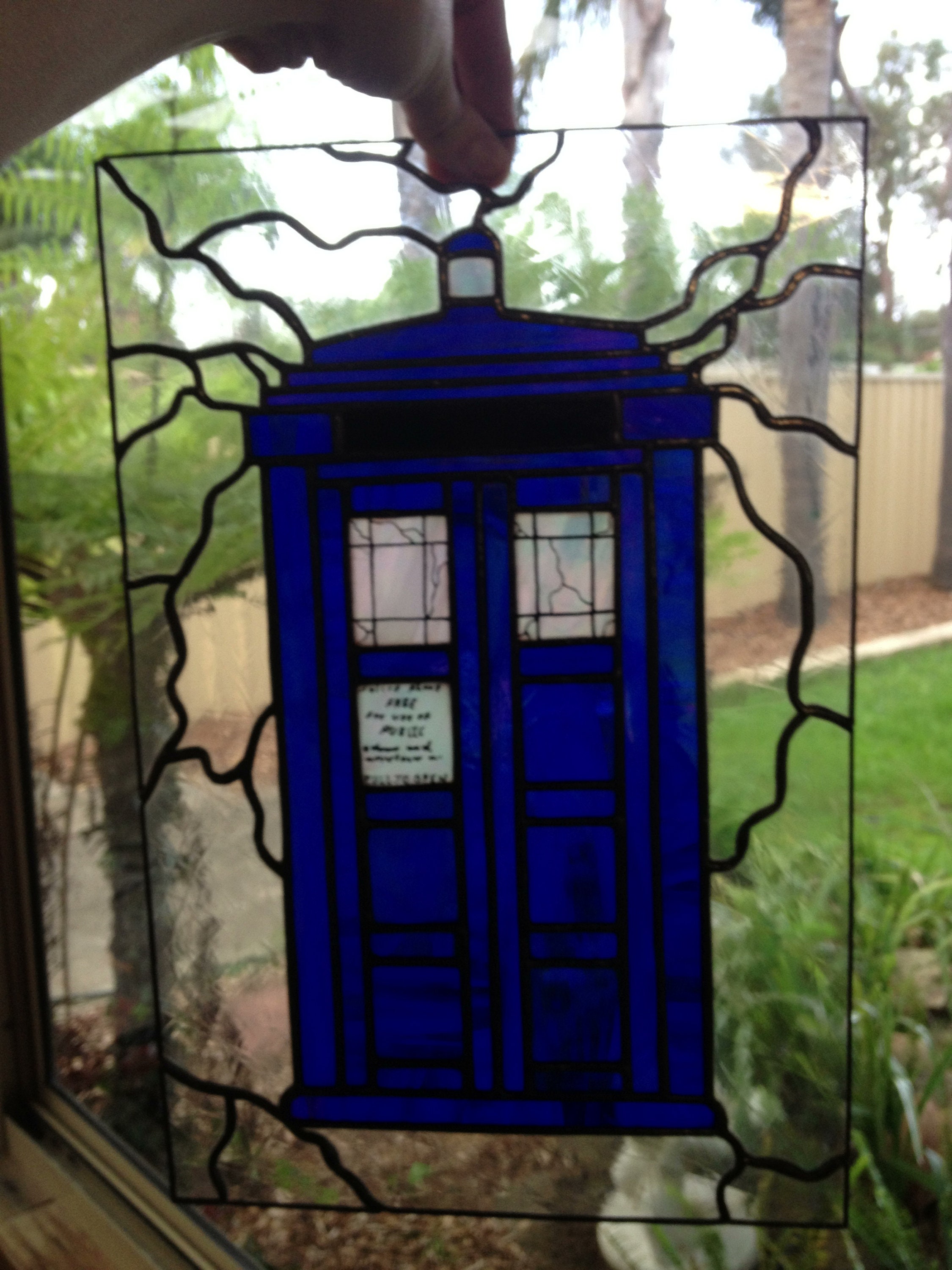 Stained Glass Tardis Pattern 40cm Tall by 27cm Wide - Etsy