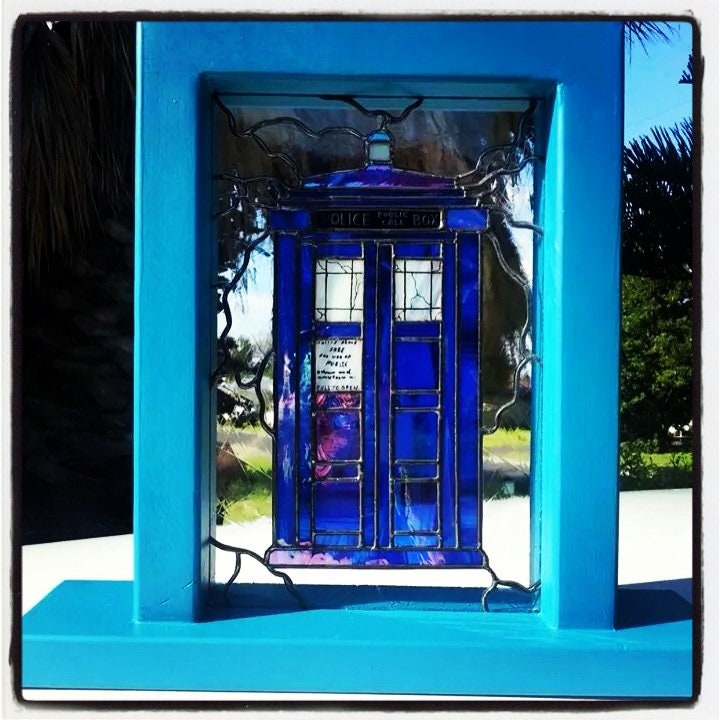 Stained Glass Tardis Pattern 40cm Tall by 27cm Wide - Etsy