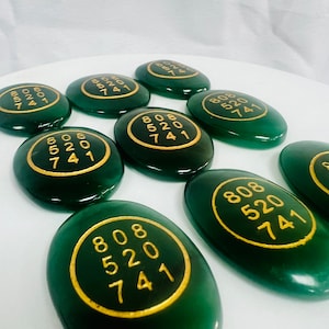 Green Jade Crystal Oval Shape Zibu Symbol Wealth , Attract Money ...