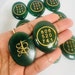 Green Jade Crystal Oval Shape Zibu Symbol Wealth , Attract Money ...