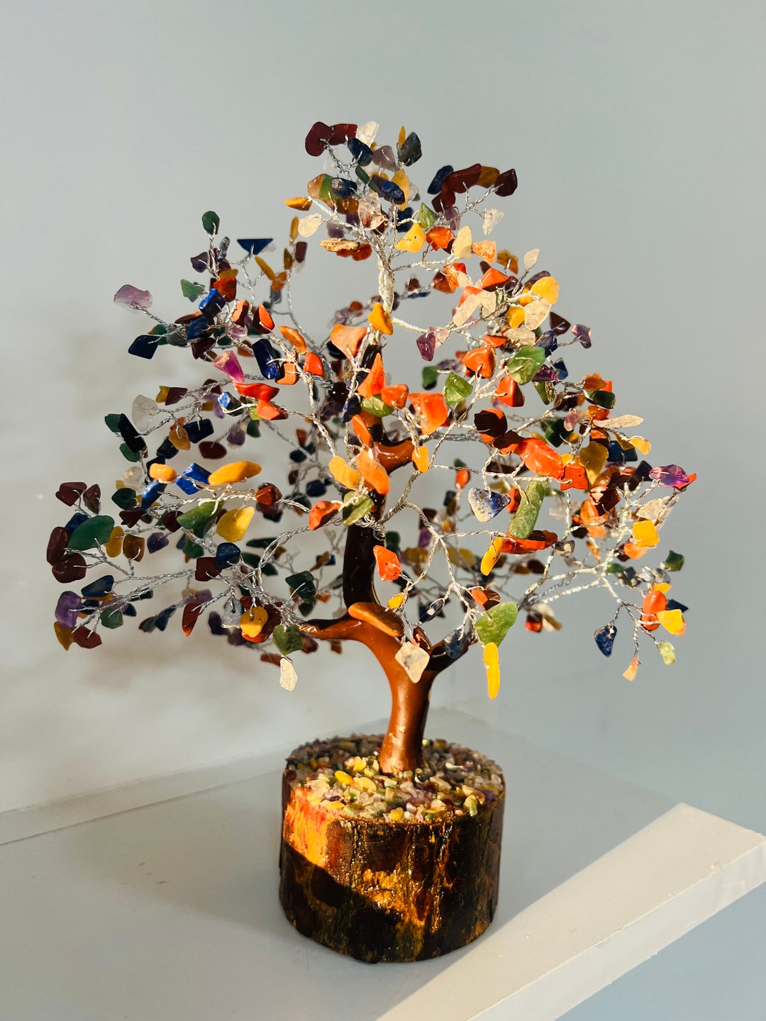 Crystal Tree, Gemstone Tree, Bonsai Tree , Handmade Multi Crystal Tree ...