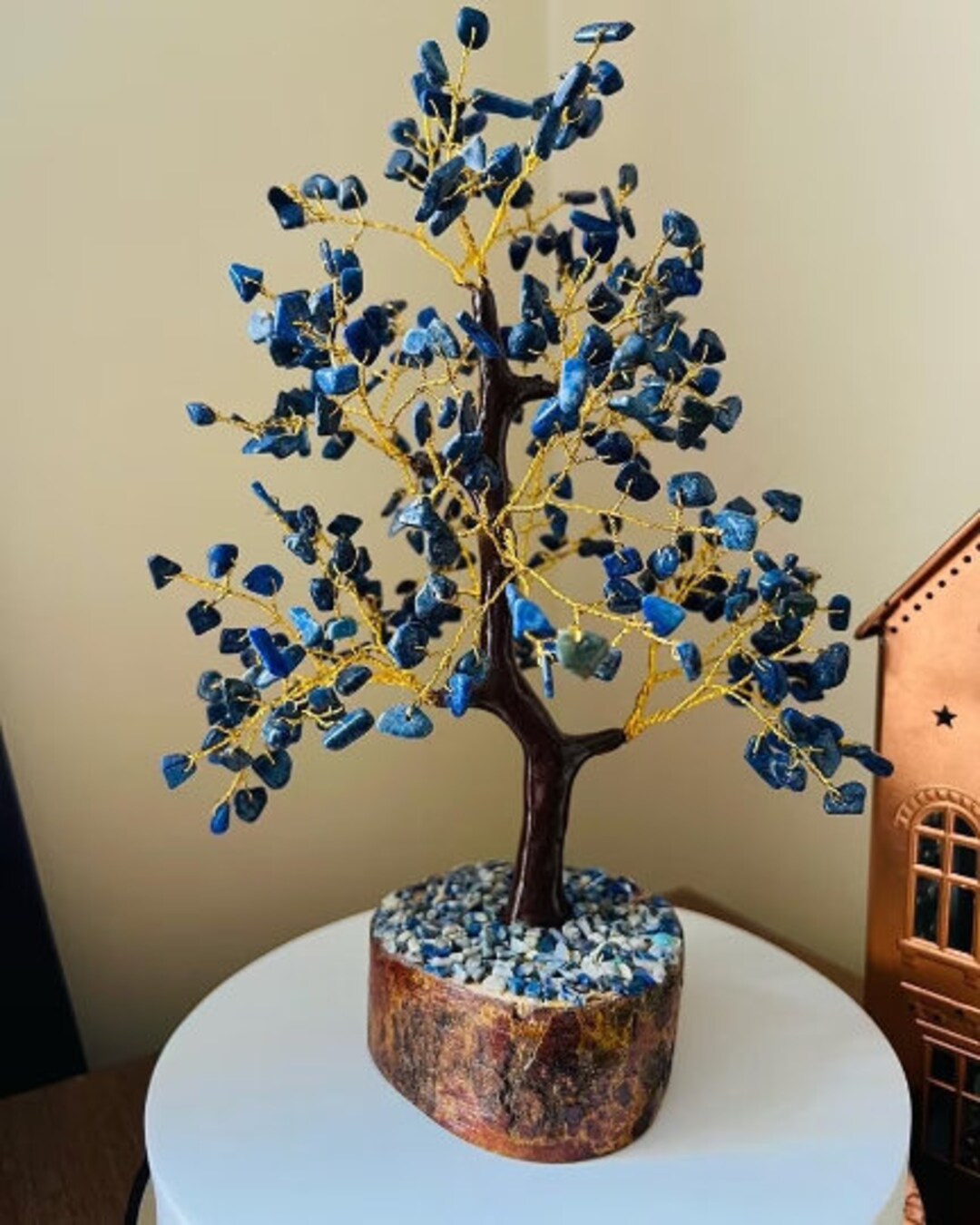 Lapis Lazuli Crystal Tree, Gemstone Tree ,bonsai Tree , Handmade Tree ...