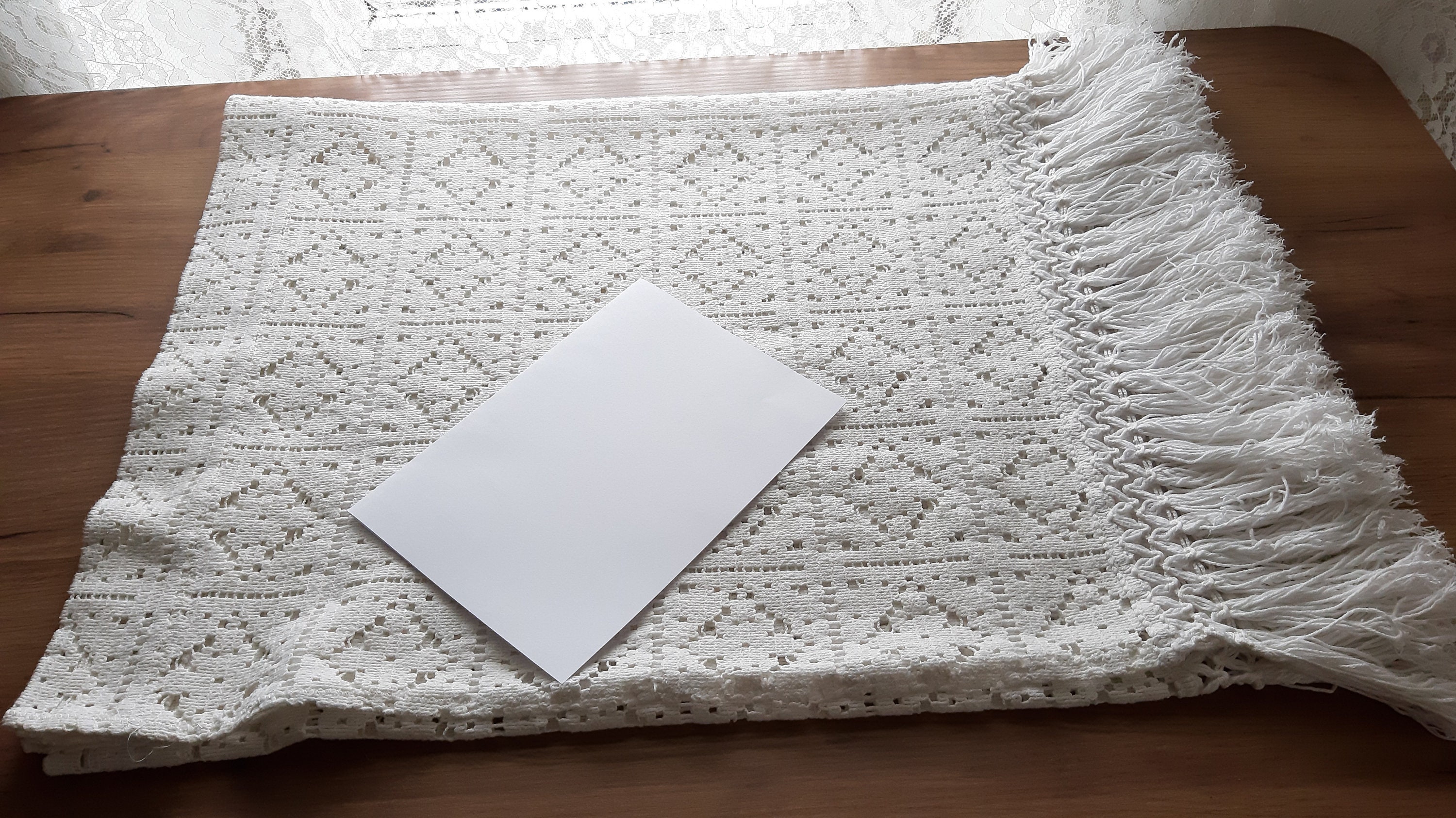 Vintage Decorative White Cotton Net Valance Kitchen Valance - Etsy