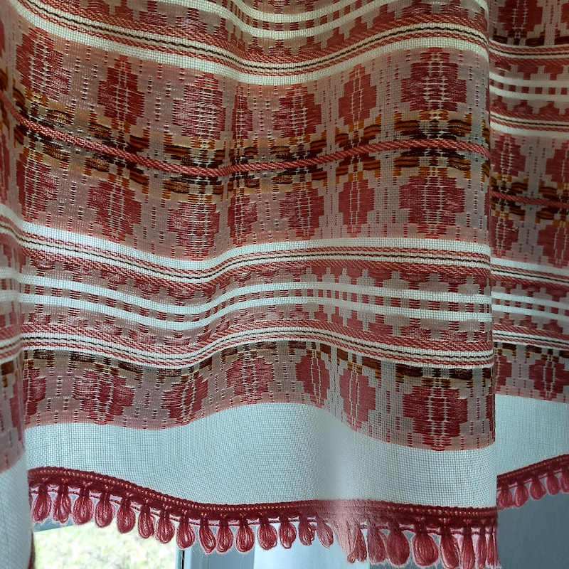 Swedish Red Curtains - Etsy UK