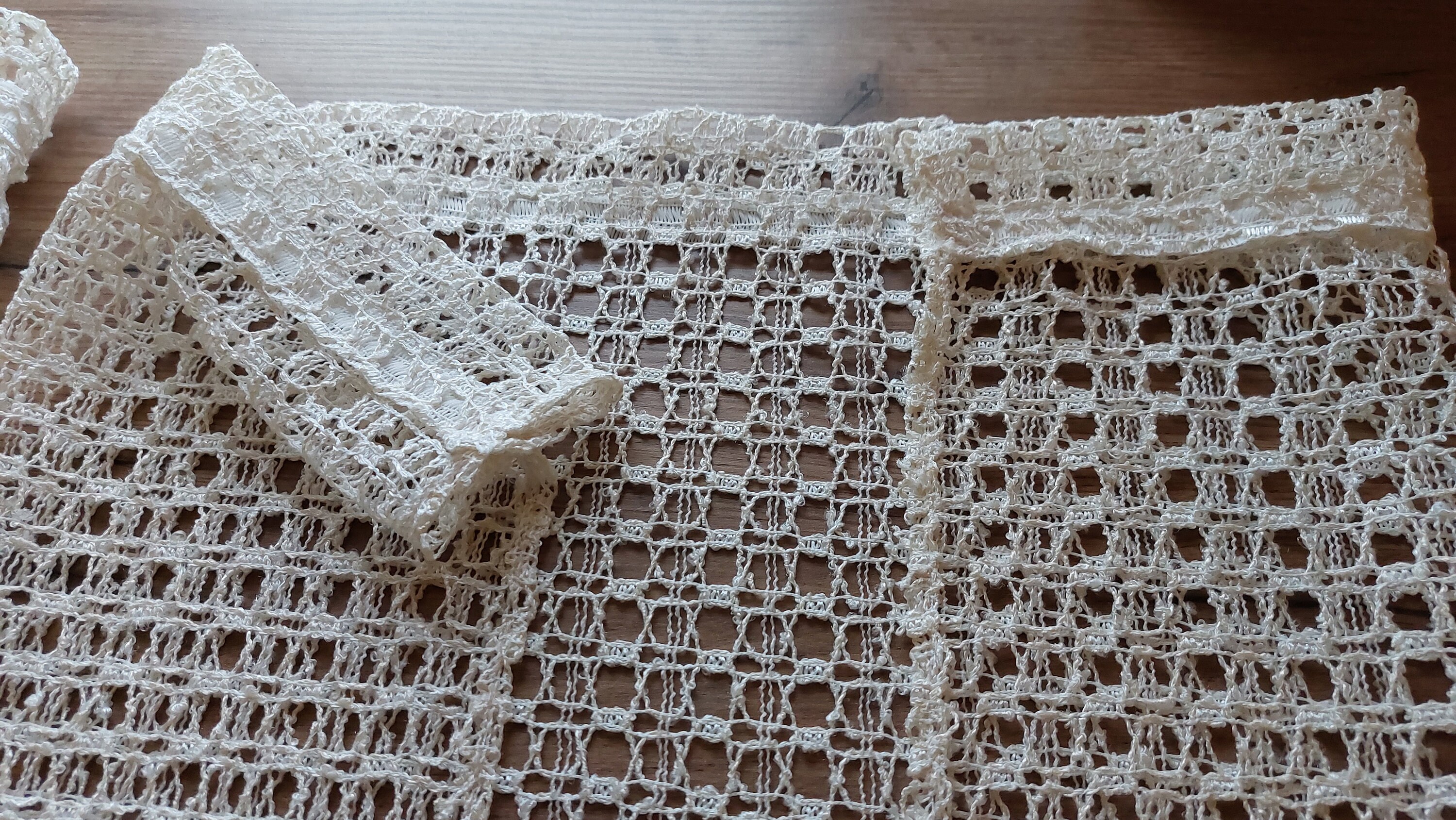 Pair of Vintage Translucent Cafe Curtains , Vintage Sheer Cafe Curtains ...