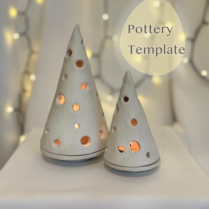 Christmas Tree Templates for Clay - Etsy