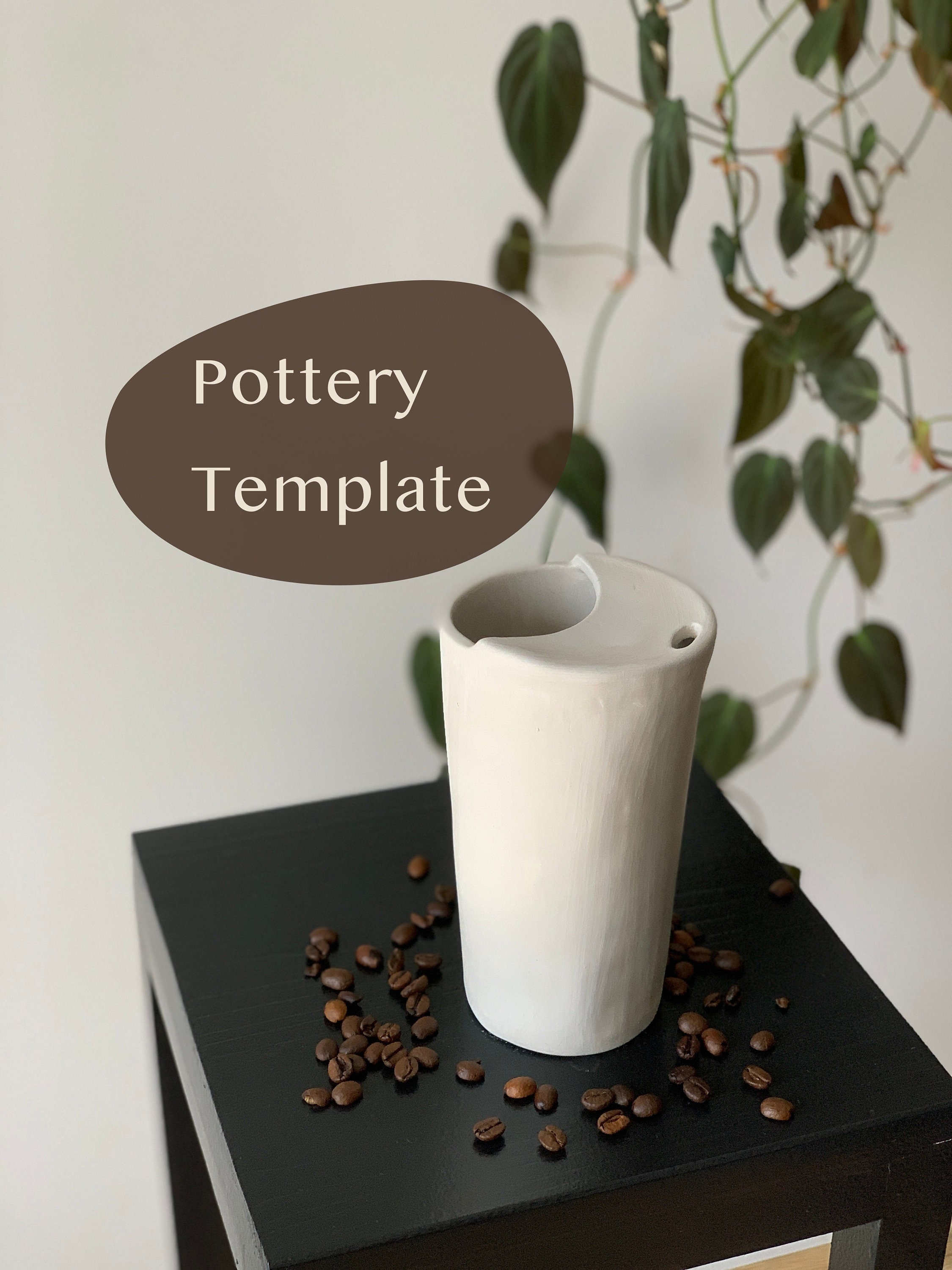 Coffee Cup - to Go - Printable Pottery Template - Etsy