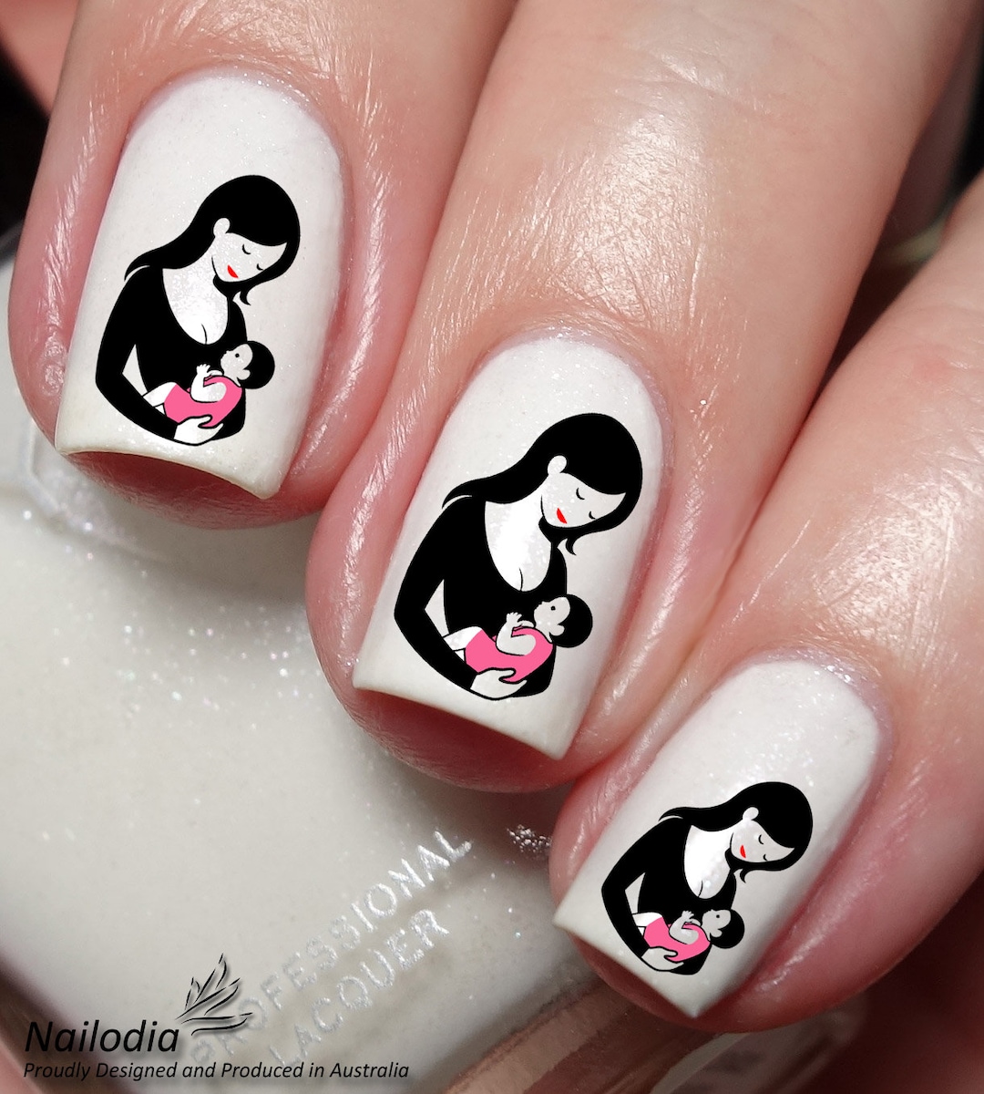 Breastfeeding Set Nail Art Decal Sticker - Etsy