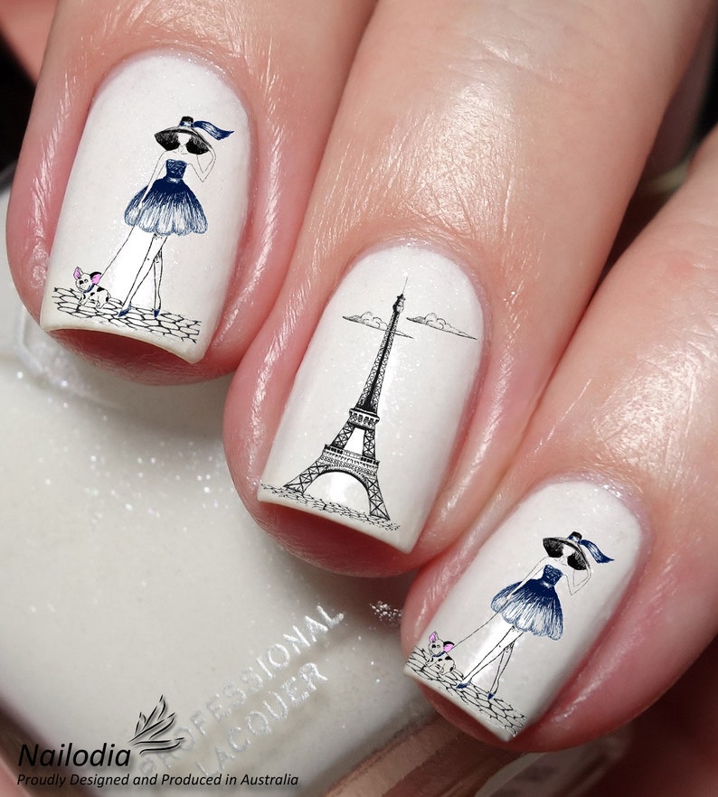 Eiffel Tower Nail Art Decal Sticker - Paris & France Theme - Etsy