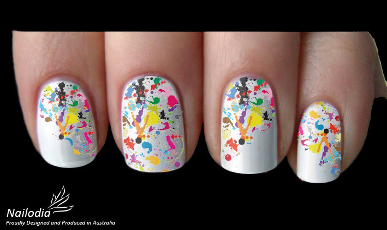 Paint Splatter Nail Art Decal Sticker - Etsy