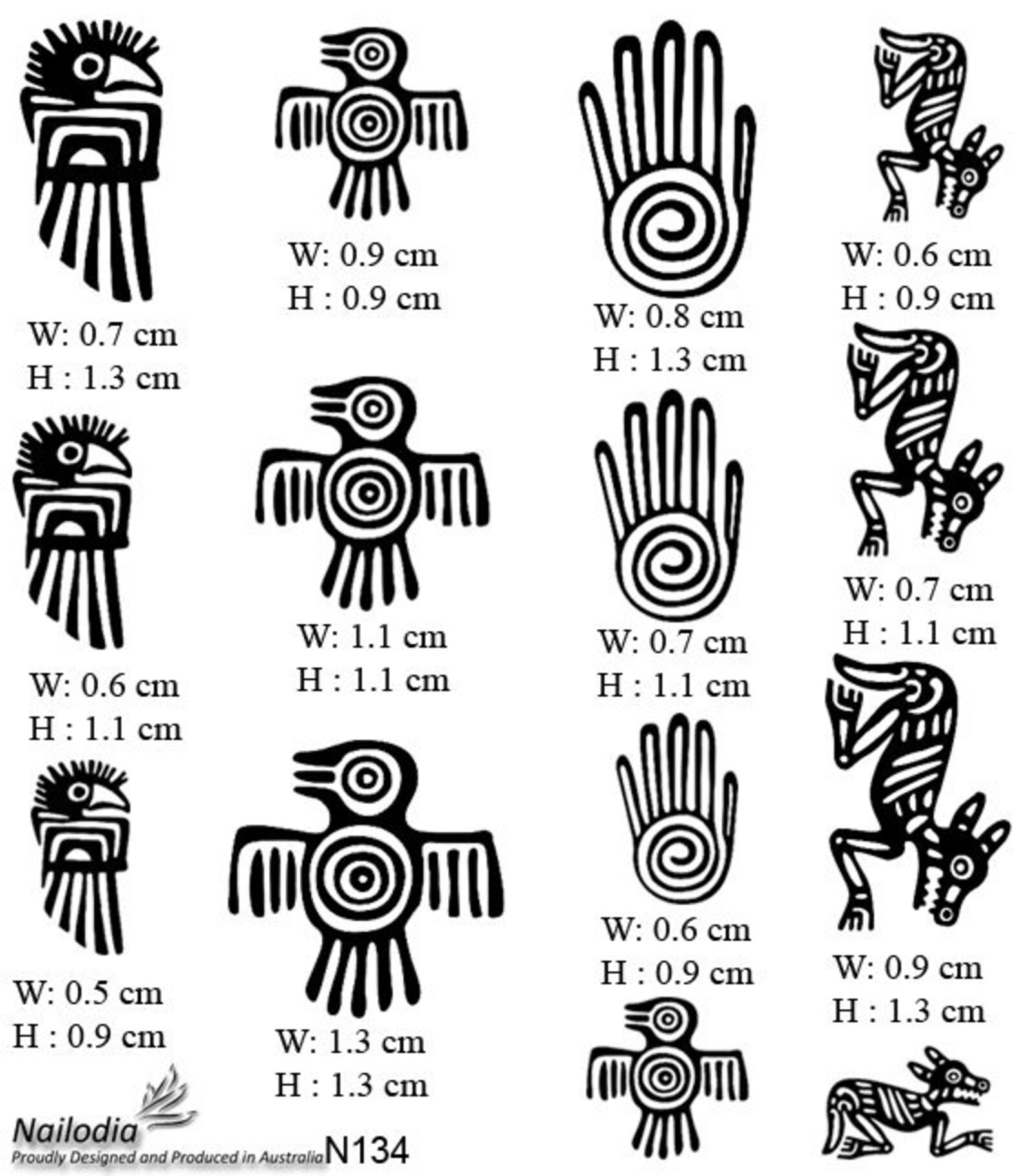 Maya civilization Symbol Nail Art Water Transfer Decal Wrap | Etsy