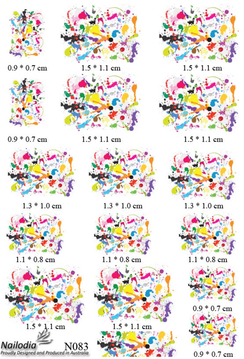 Paint Splatter Nail Art Decal Sticker - Etsy