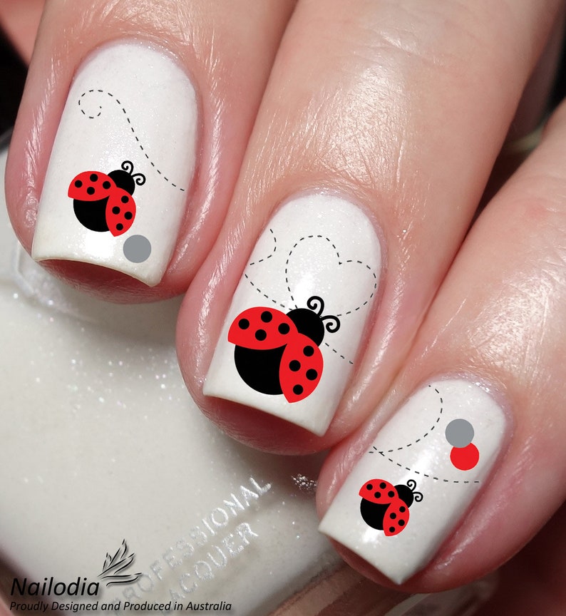 Ladybug Ladybird Beetles Bug Nail Art Decal Sticker - Etsy