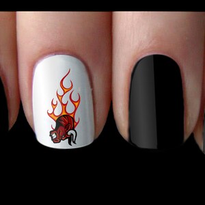 Angry Bull Nail Art Decal Sticker - Etsy UK