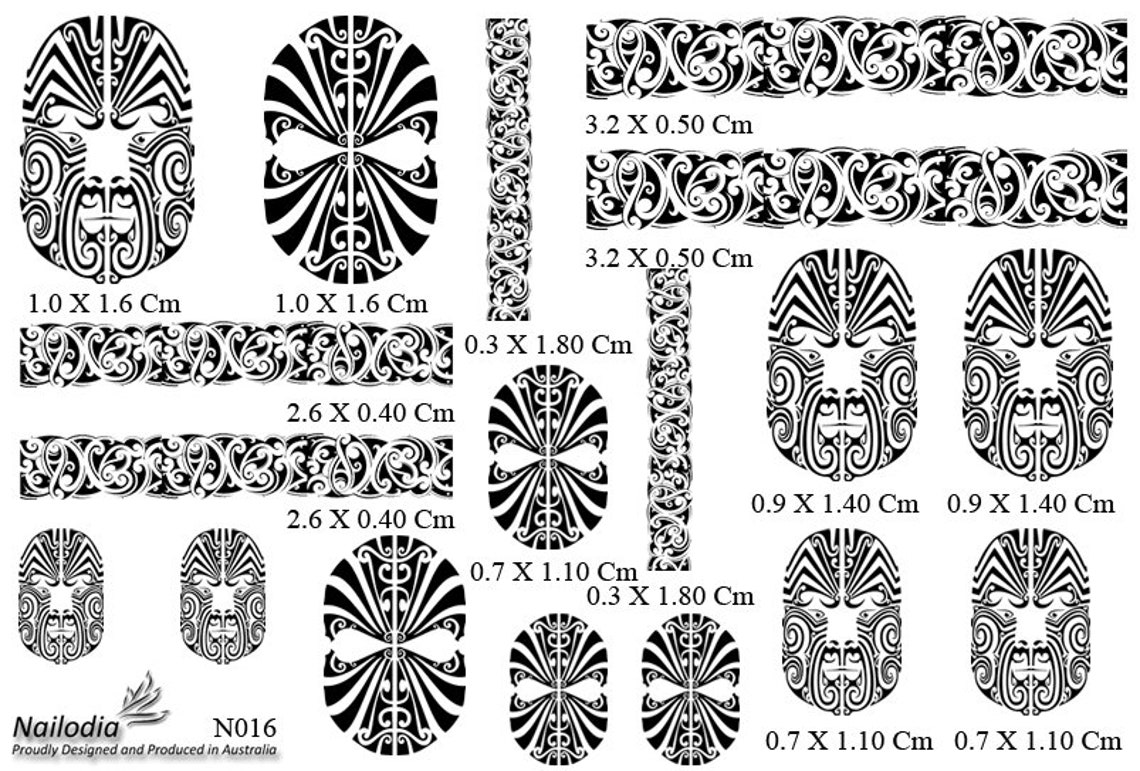 Maori Islander Nail Art Decal Sticker - Etsy