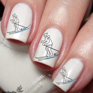 Ski Lovers Nail Art Decal Sticker - Etsy