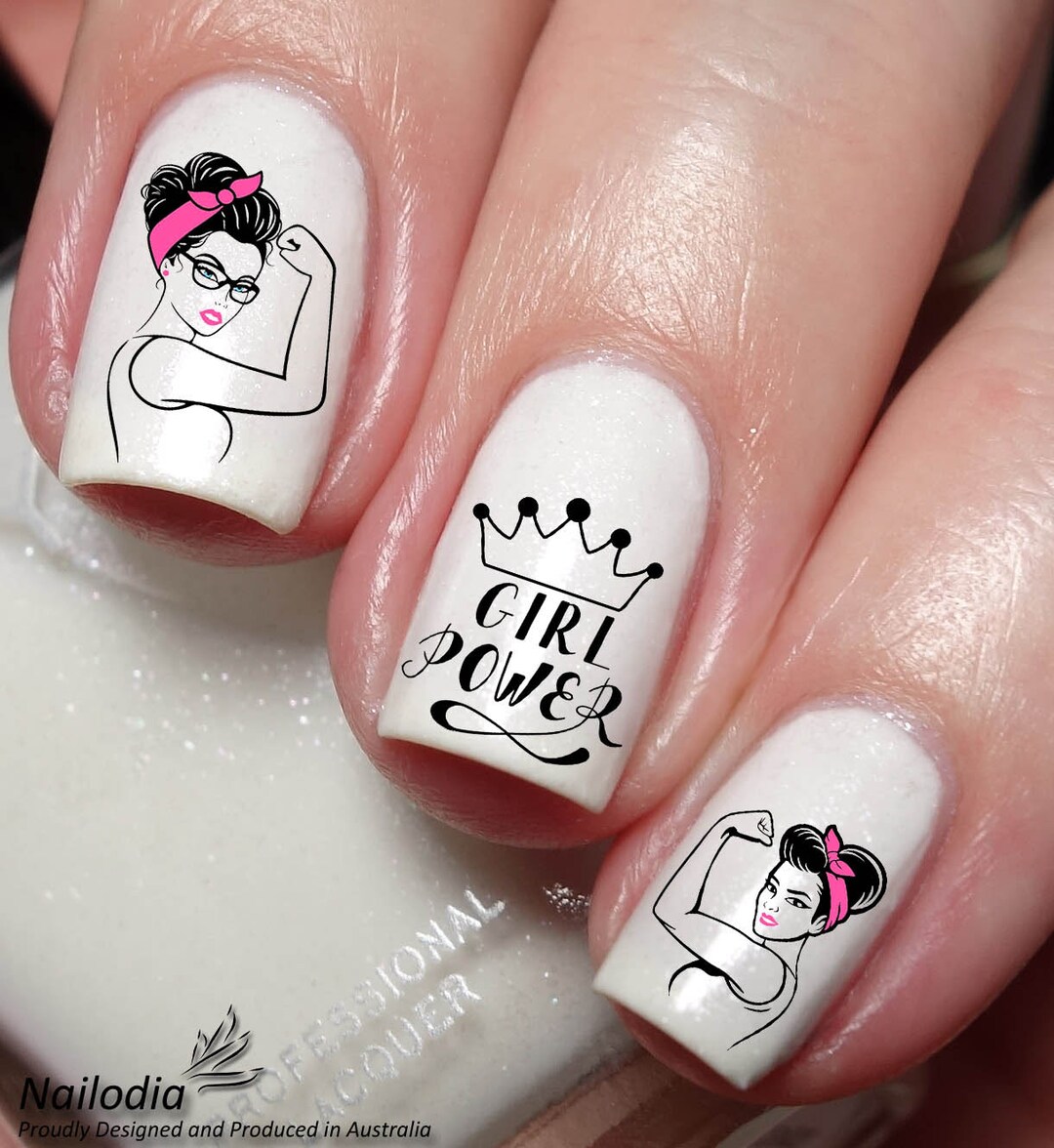 Girl Power Nail Art Decal Sticker - Etsy