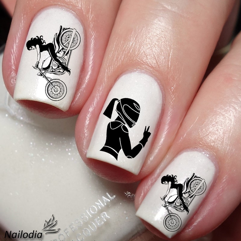 Motorcycle Nails - Etsy
