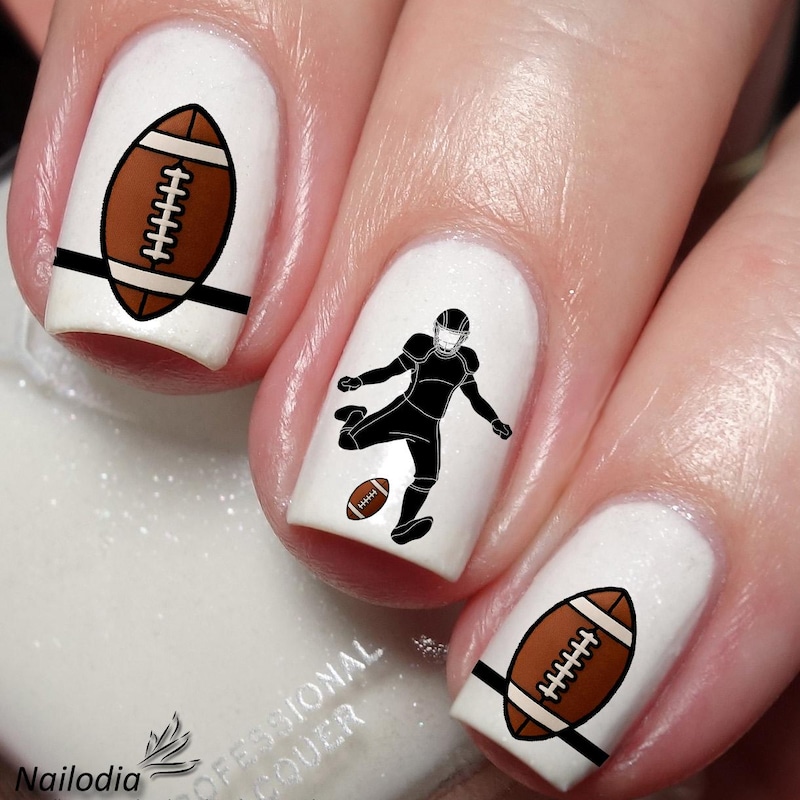 Football Nail Decals - Etsy