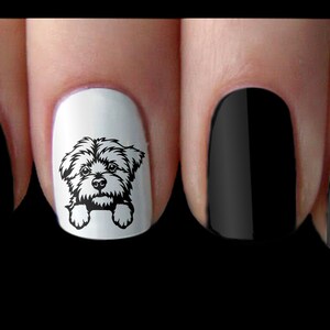 Maltese Dog Puppy Nail Art Decal Sticker - Etsy