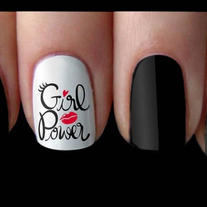 Girl Power Nail Art Decal Sticker - Etsy